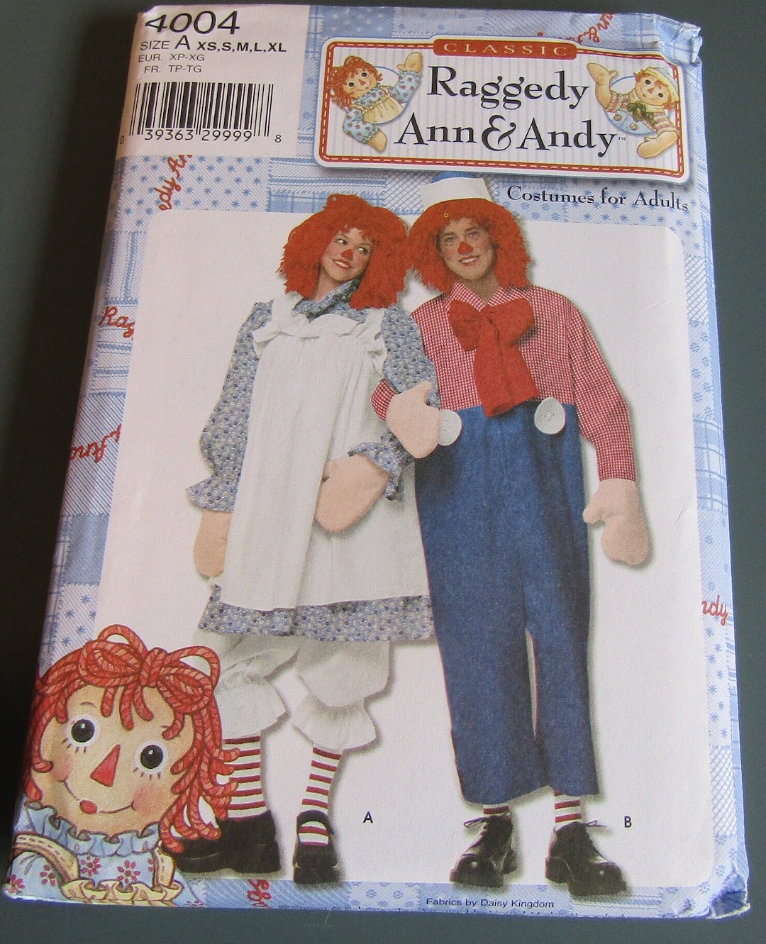 Uncut Costumes for Adults Pattern: Classic Raggedy Ann & Andy - Etsy