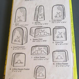 Uncut Vintage 10 Appliance Covers Pattern - Etsy