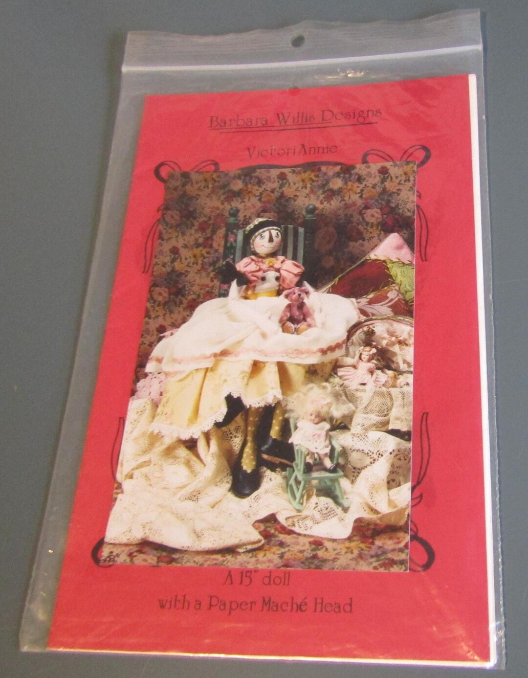 Uncut Vintage Barbara Willis Art Doll Pattern: Victoriannie 15 Inch W ...