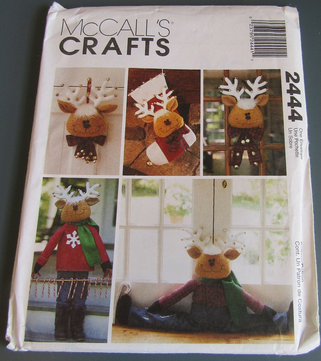Uncut Vintage Reindeer Greeter, Wall/door Hanging, Stocking, Door Knob ...