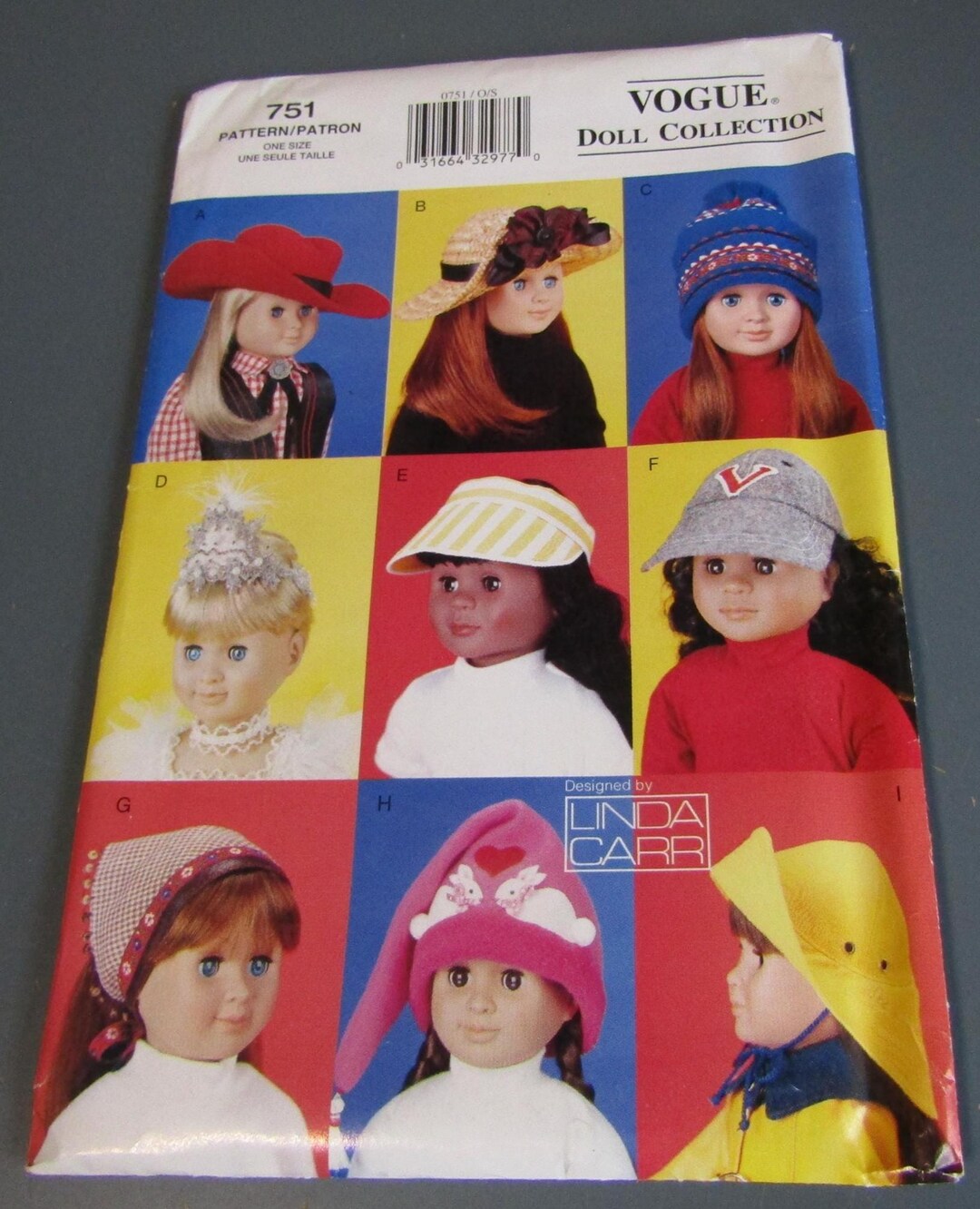 Uncut Vintage Doll Hats Pattern: 18 Inch - Etsy