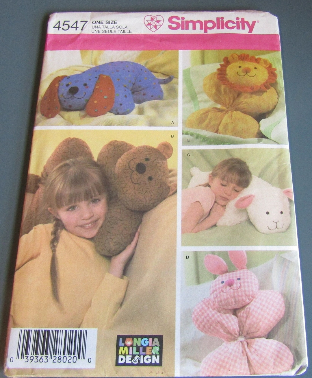Uncut Animal Pillows Pattern: Dog Bear Lamb Bunny & Lion - Etsy
