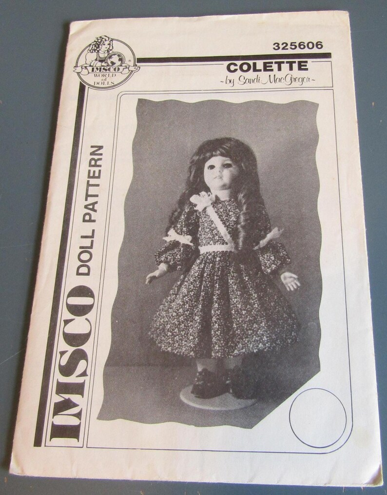 Uncut Vintage IMSCO Doll Dress Pattern: Colette 22 Inch - Etsy