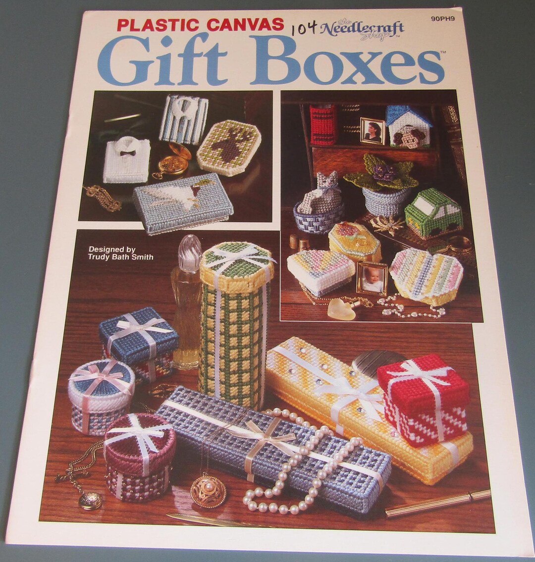 Vintage Plastic Canvas Gift Boxes Booklet - Etsy