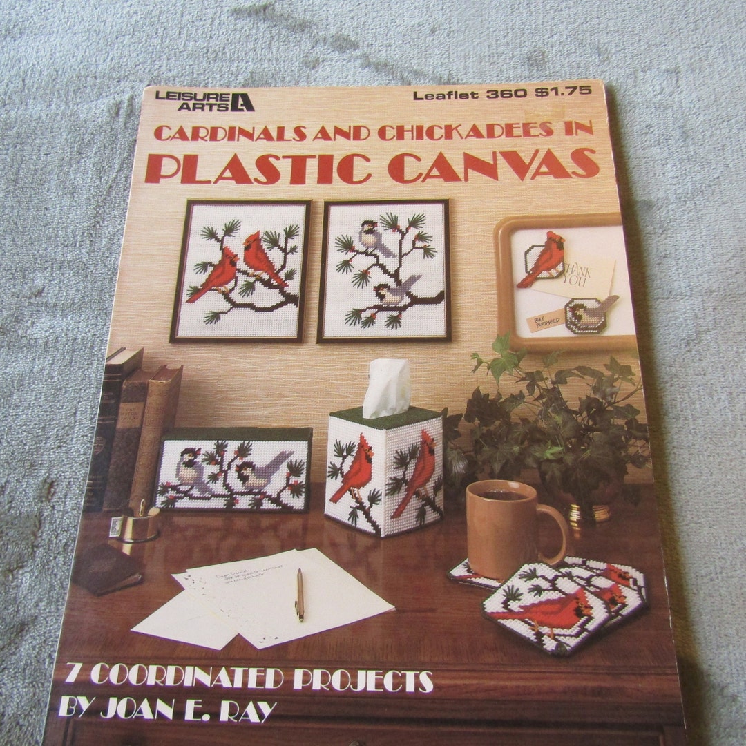 Vintage Plastic Canvas Leaflet: Cardinals and Chickadees - Etsy