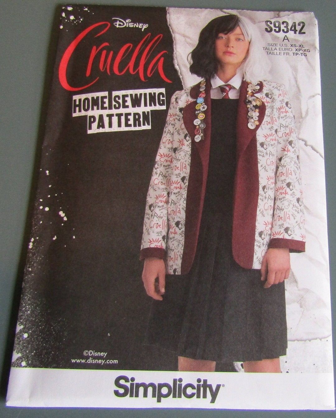 Uncut Unisex Adult Costume Pattern Sizes XS - XL: Cruella - Etsy