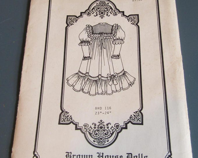 Uncut Vintage Brown House Dolls Pattern Dress 23-24 Inch - Etsy