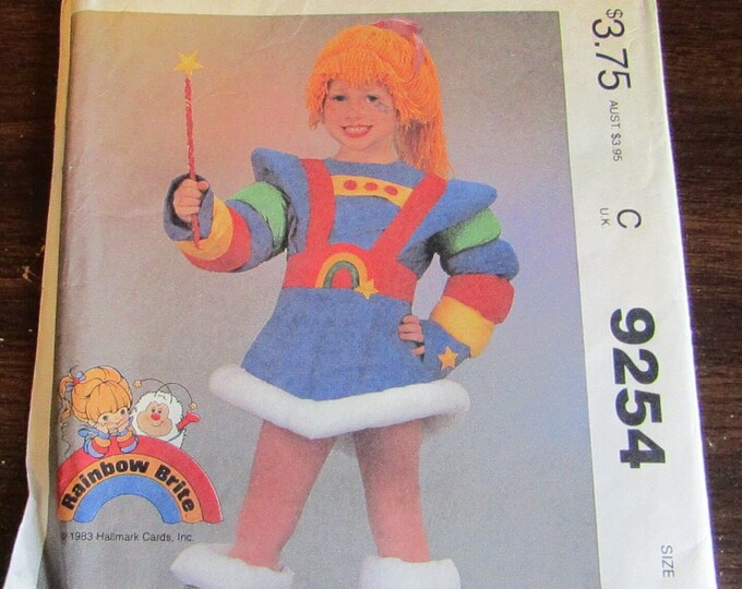 Uncut Vintage Girls' Rainbow Brite Costume Pattern - Etsy