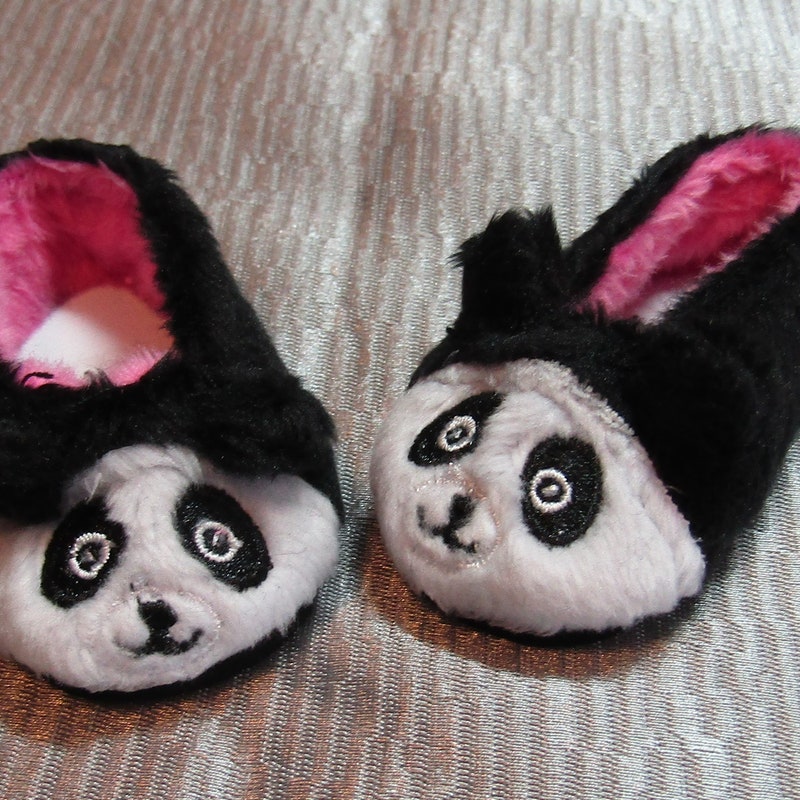 Panda Slippers - Etsy