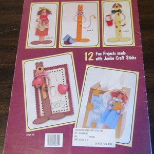 Vintage Jumbo Craft Stick Booklet - Etsy