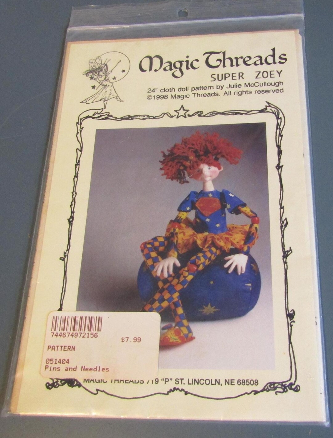 Uncut Vintage Magic Threads Art Doll Pattern: Super Zoey 24 Inch - Etsy
