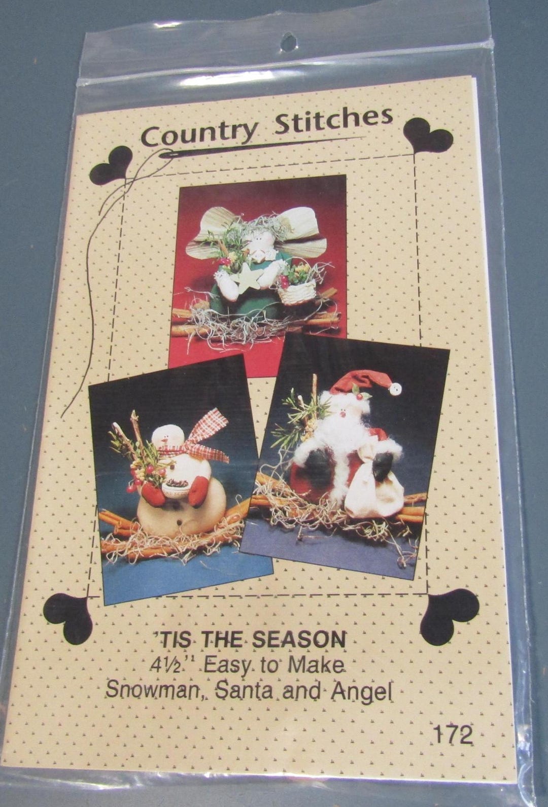 Uncut Vintage Country Stitches Art Doll Pattern: "tis the Season ...