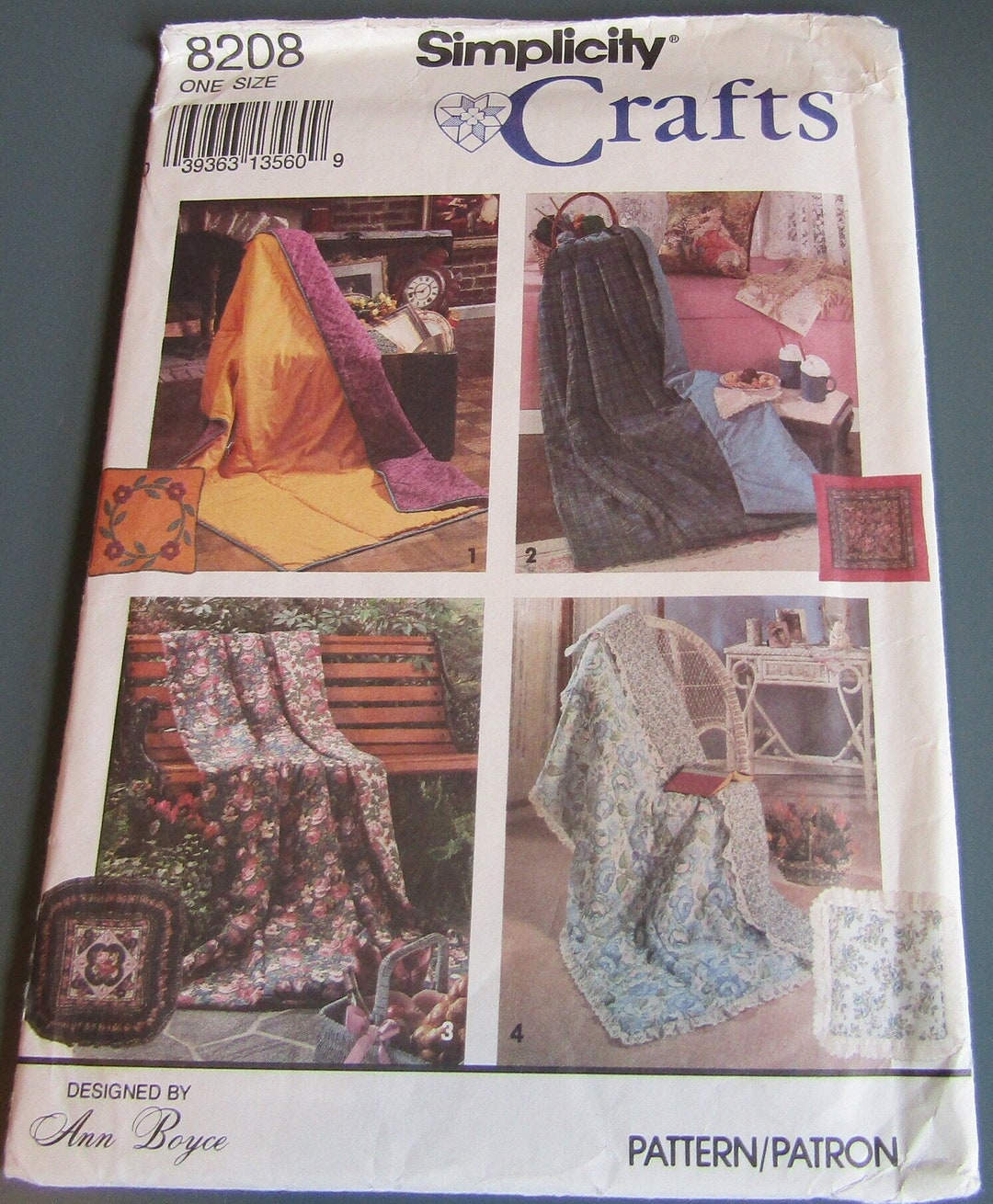 Uncut Vintage Pillow in a Quilt Pattern - Etsy