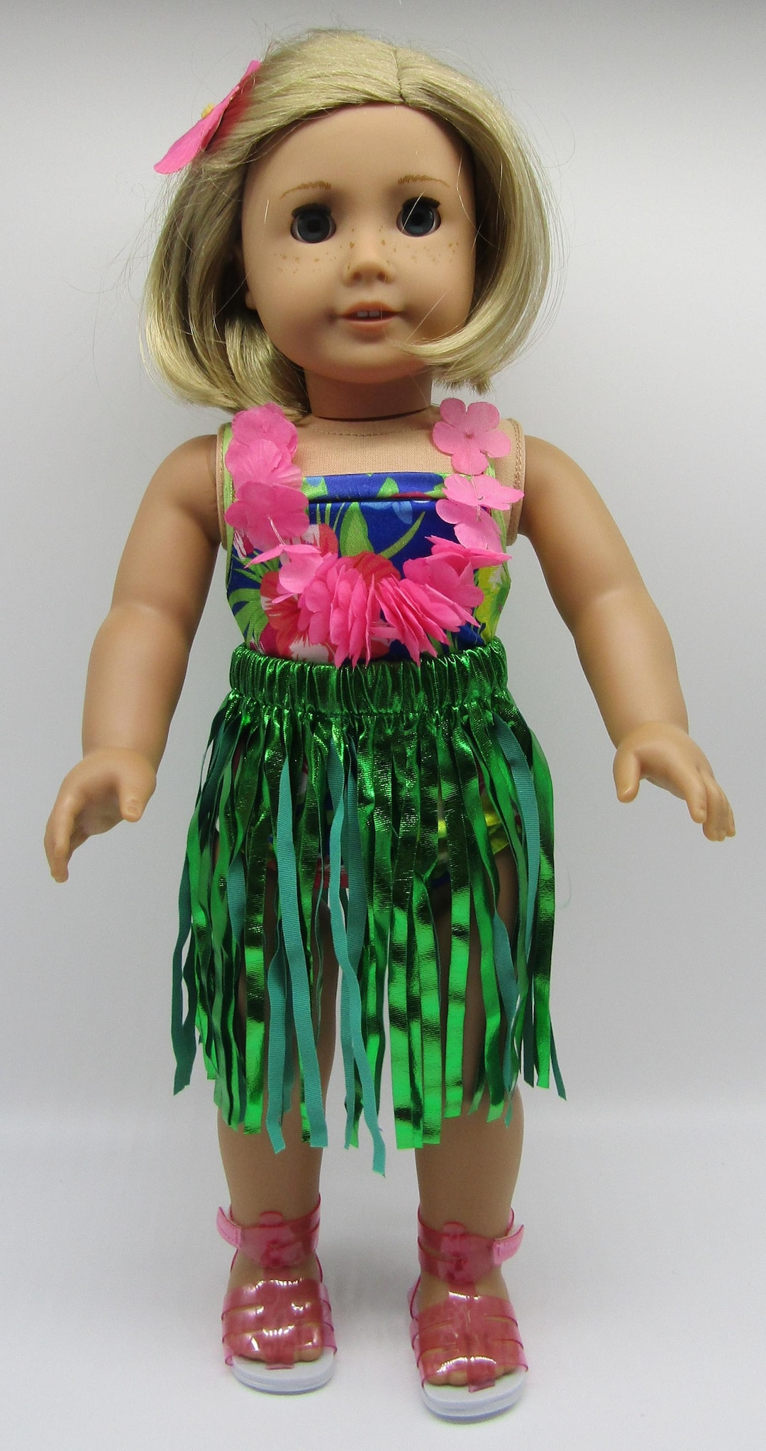 Hawaiian 5 Pc Floral 18 Inch Doll Swimsuit Set - Etsy