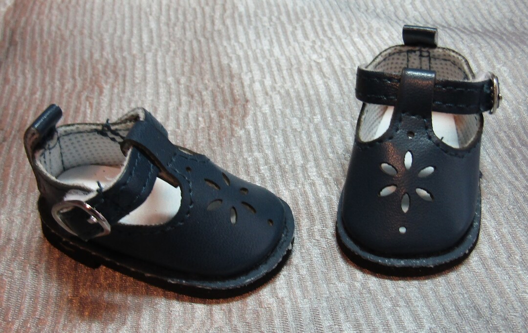 Small 14 Inch Doll Buckle Shoes W Sunburst Cutout: Navy Blue - Etsy