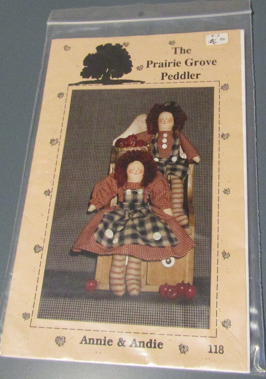 Uncut Vintage Annie & Andie 15" Doll W Clothes Pattern - Etsy