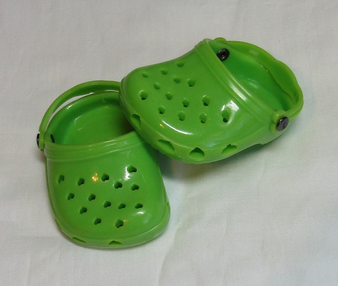 18 & 15 Inch Doll Clogs: Bright Green - Etsy