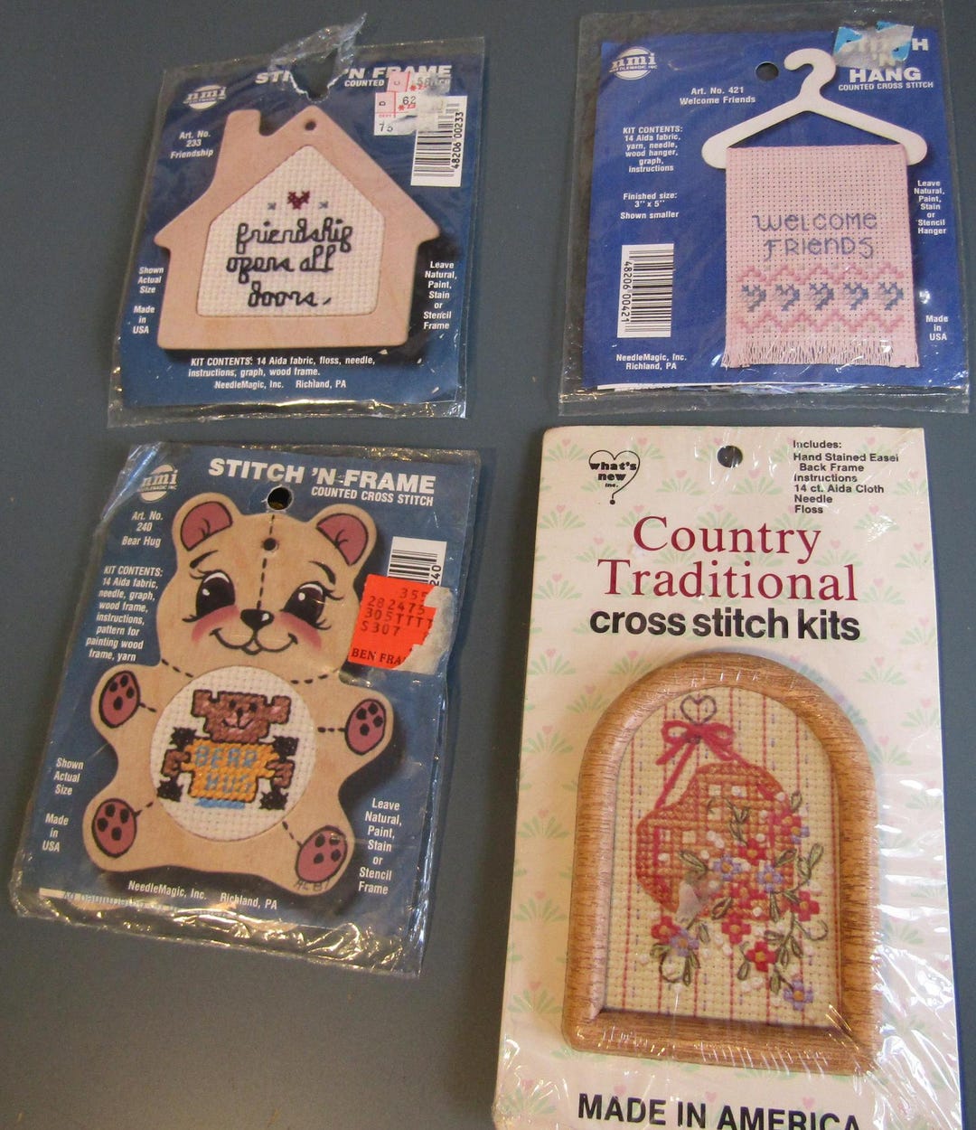 4 Unopened Vintage Cross Stitch Kits - Etsy