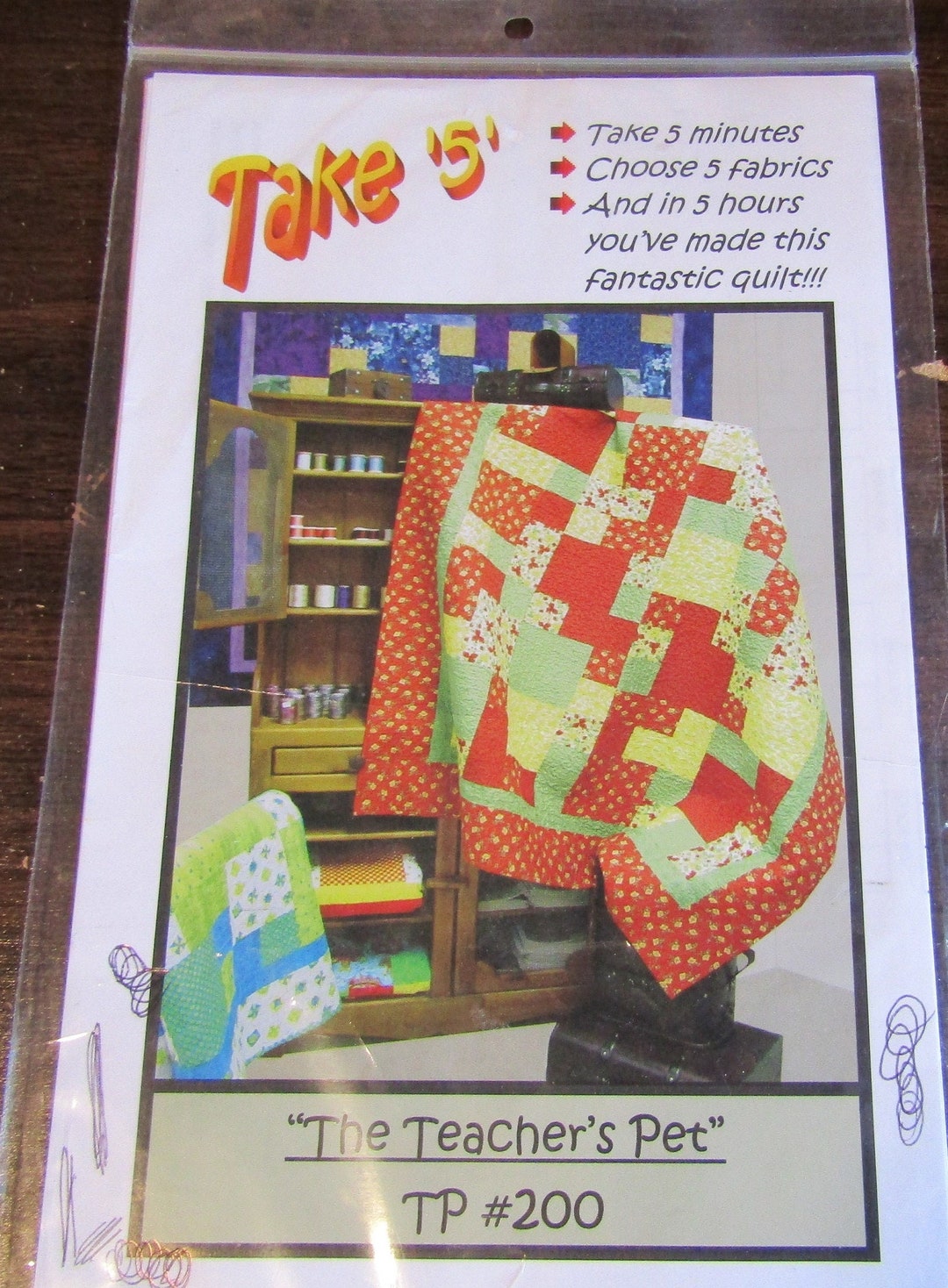 Take '5' Quilt Pattern: the Teacher's Pet - Etsy