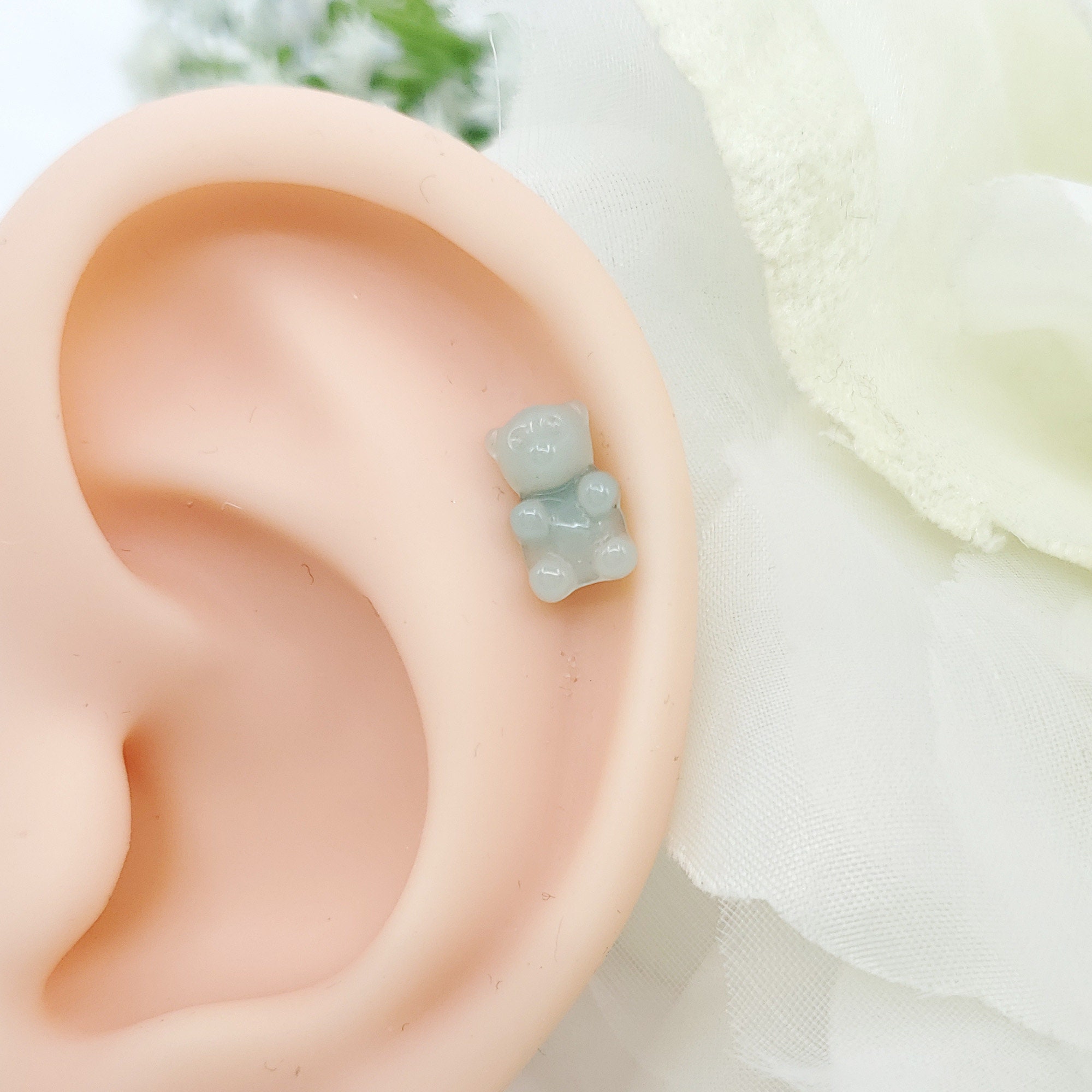 16G Pastel Color Gummy Bear Surgical Steel Stud Piercing - Etsy