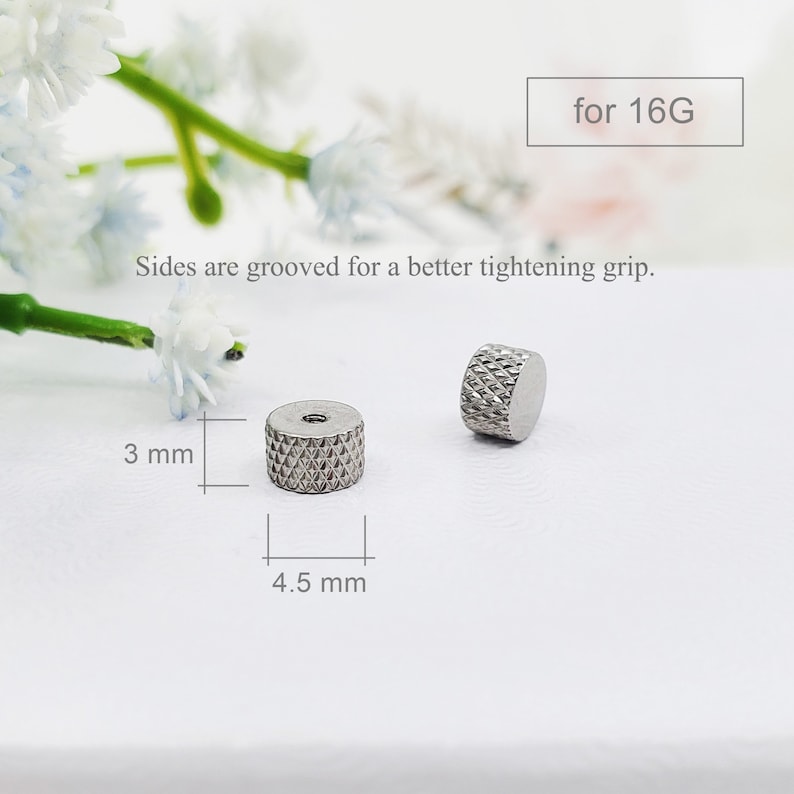 Easy to Tighten Screw Ball Back for Piercing Replacement Ball | Etsy