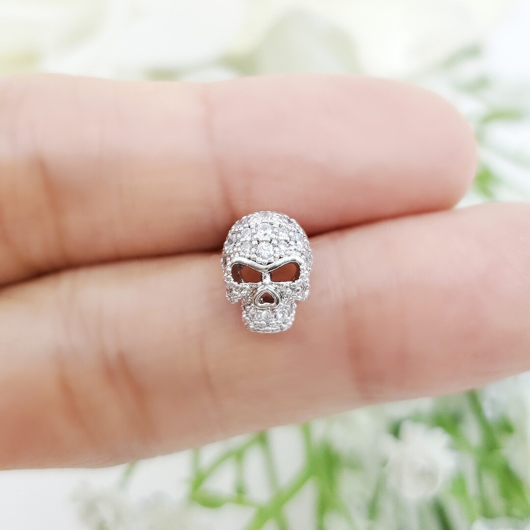 Sparkling Skull Surgical Steel Stud Earring, Helix, Conch, Cartilage ...