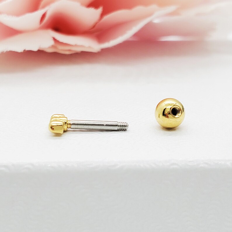 16G Mini 3 Balls Bar Surgical Steel Stud Earringtragus - Etsy