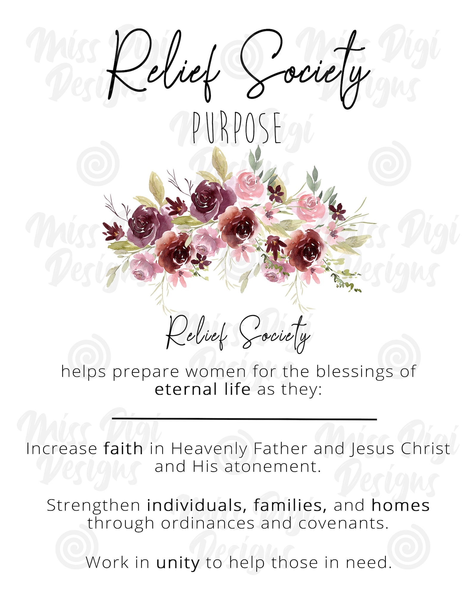 Relief Society Theme, Declaration, & Logo Package Church of Jesus ...