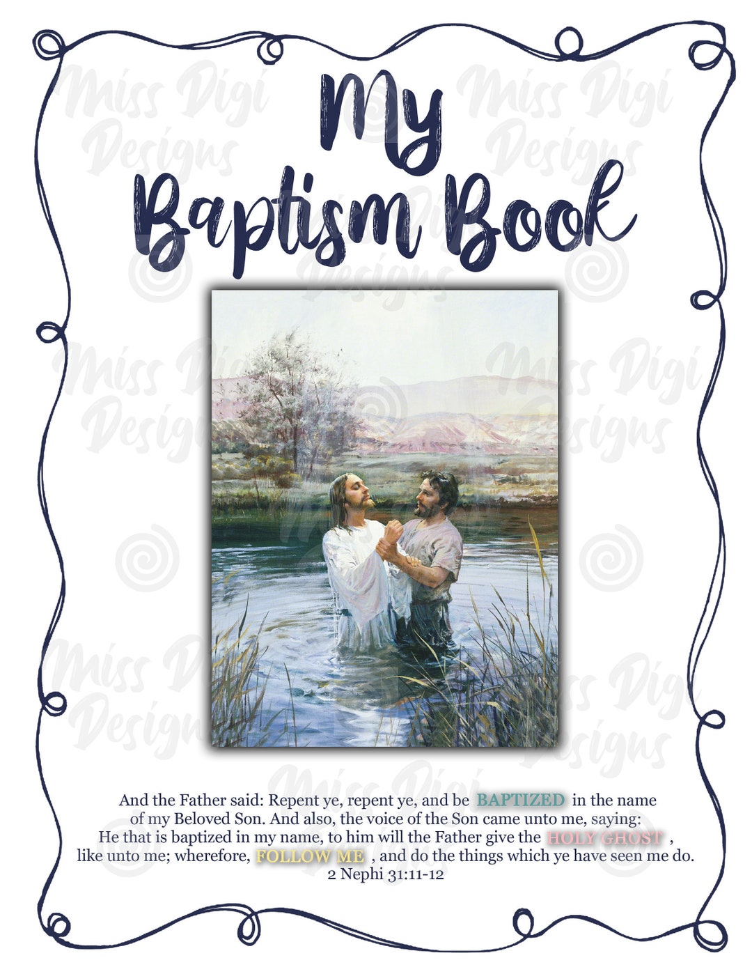 DIGITAL ONLY, Baptism Book, the Church of Jesus Christ of Latter Day ...
