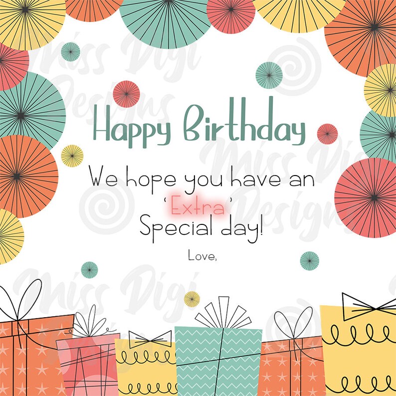 Extra Special Birthday Printable-teachers-friends-colleagues - Etsy