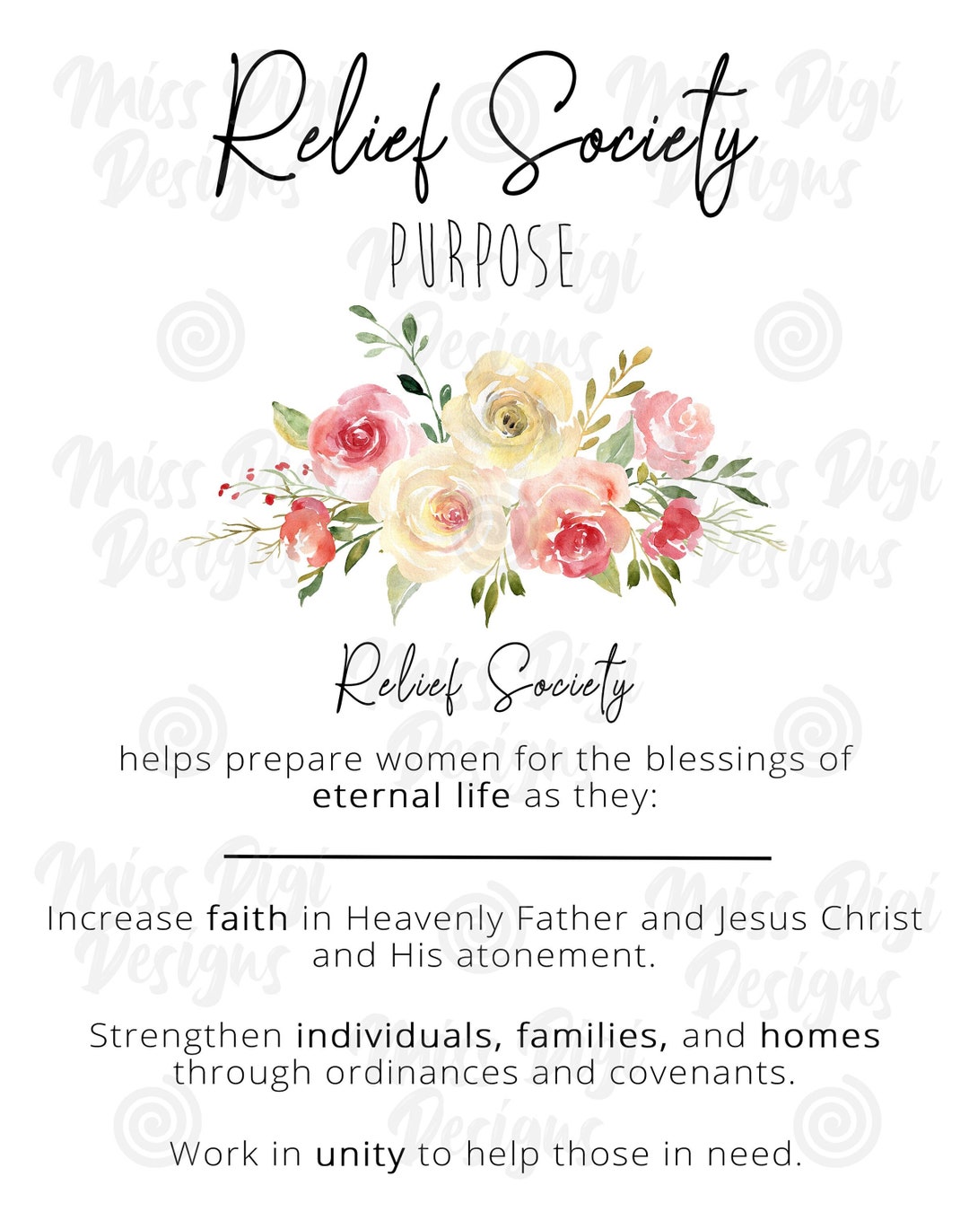 Relief Society Theme, Declaration, & Logo Package Church of Jesus ...
