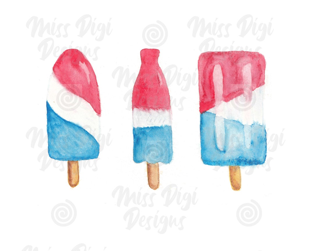 Water Color Popsicles- Digital Download-summer Prints- 4th of July ...