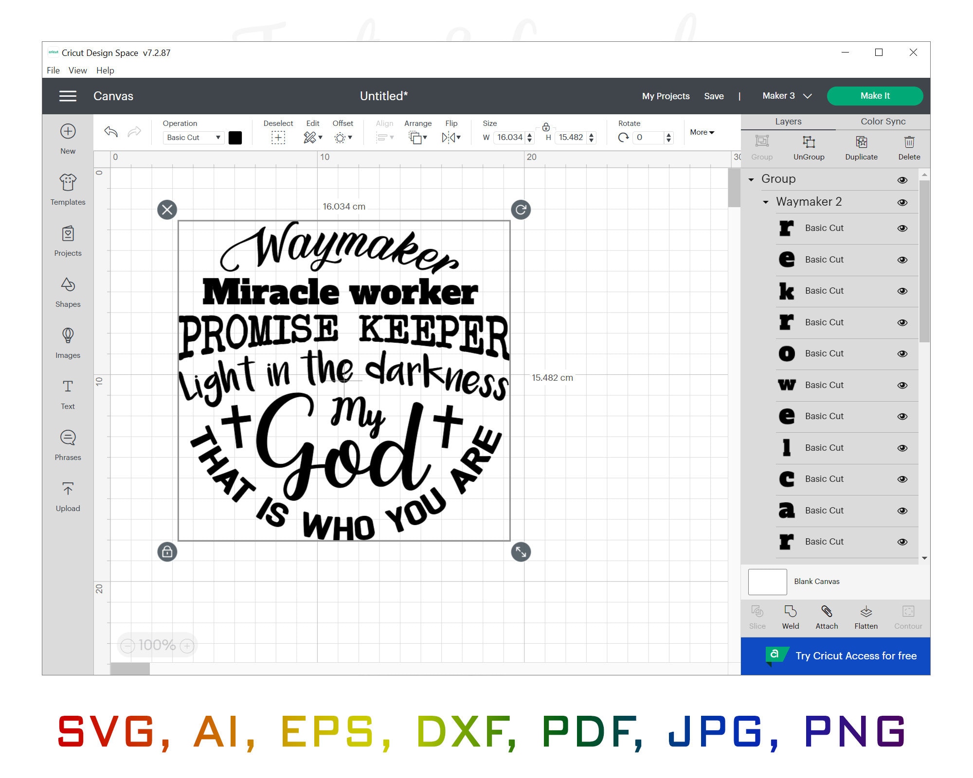 Waymaker Svg Waymaker Shirt Christian Svg Faith Svg - Etsy