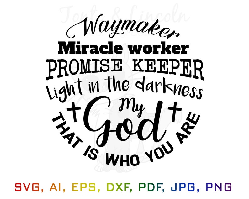 Waymaker Svg Waymaker Shirt Christian Svg Faith Svg | Etsy