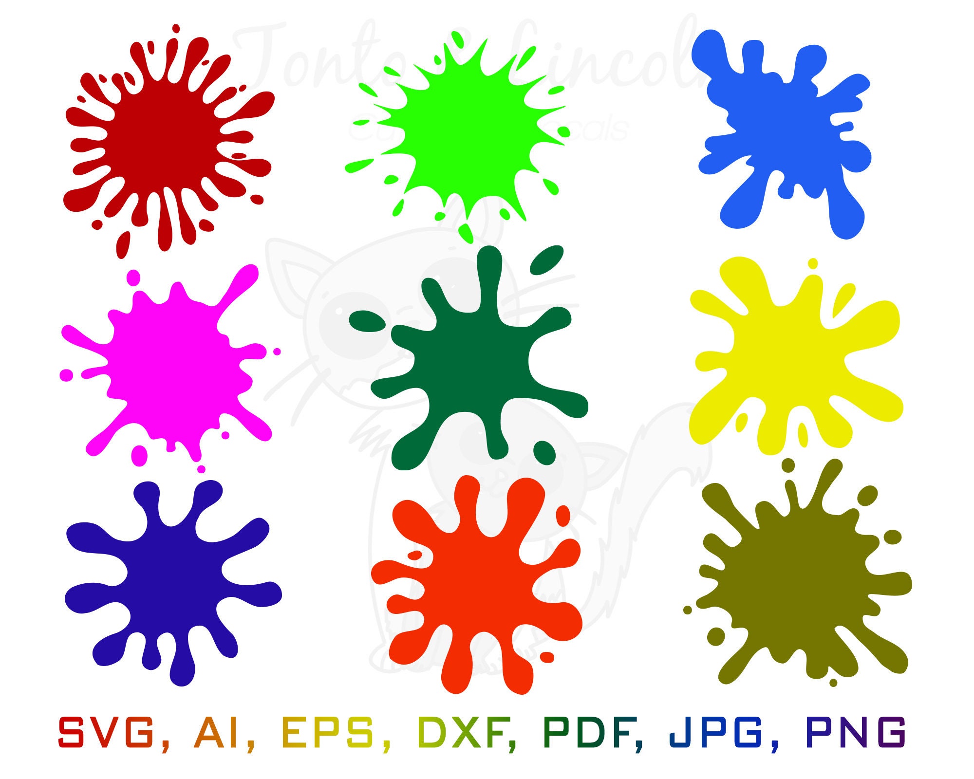 Paint Splat Svg Paint Splats Svg Bundle Ink Splats Svg - Etsy