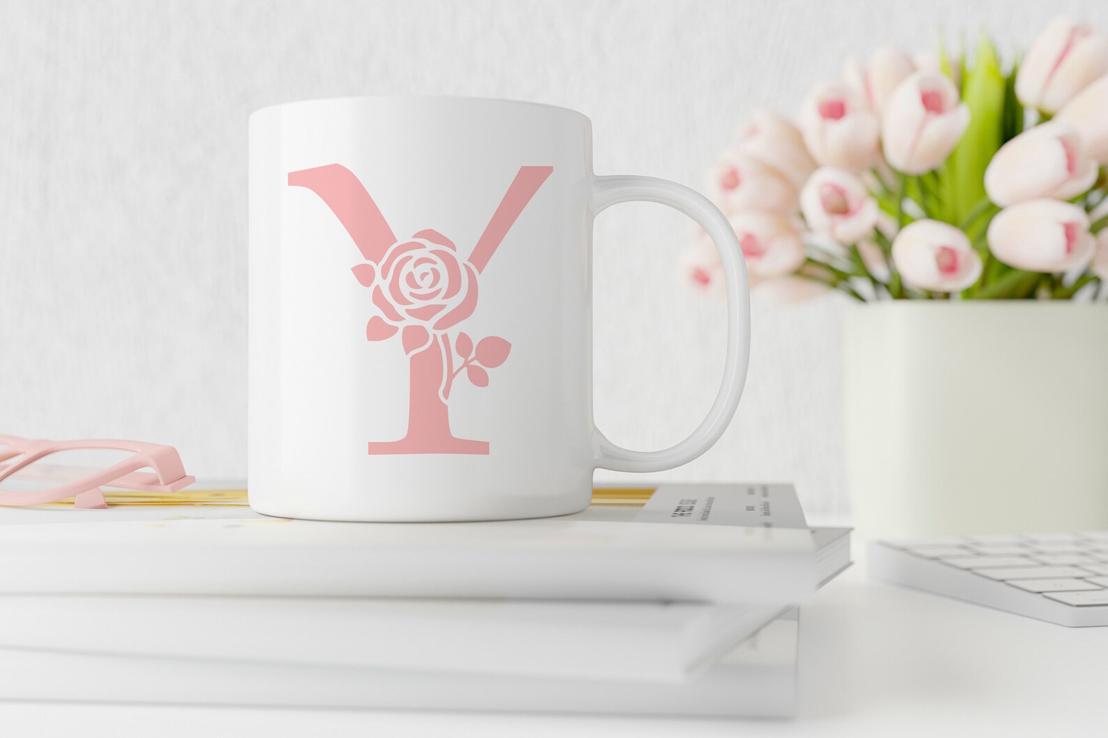 Rose Floral Monogram Svg Flower Monogram Svg Alphabet Svg - Etsy