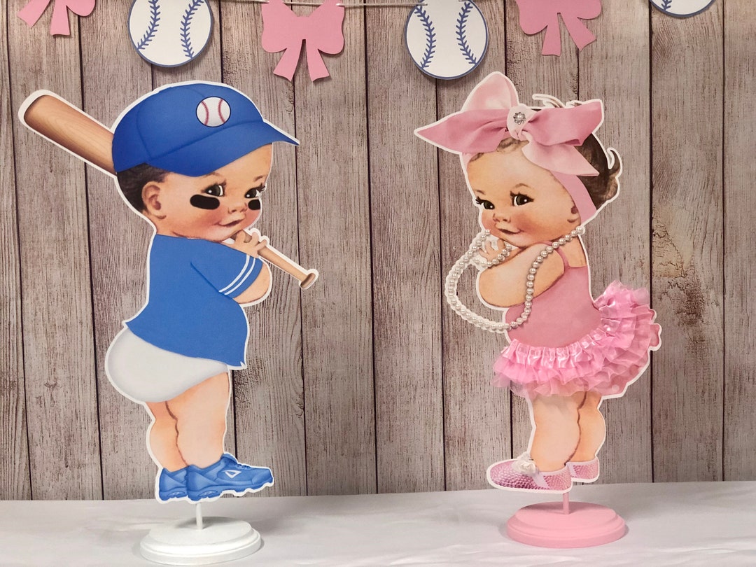 Baseballs or Bows Gender Reveal Party Baby Shower Decor - Etsy