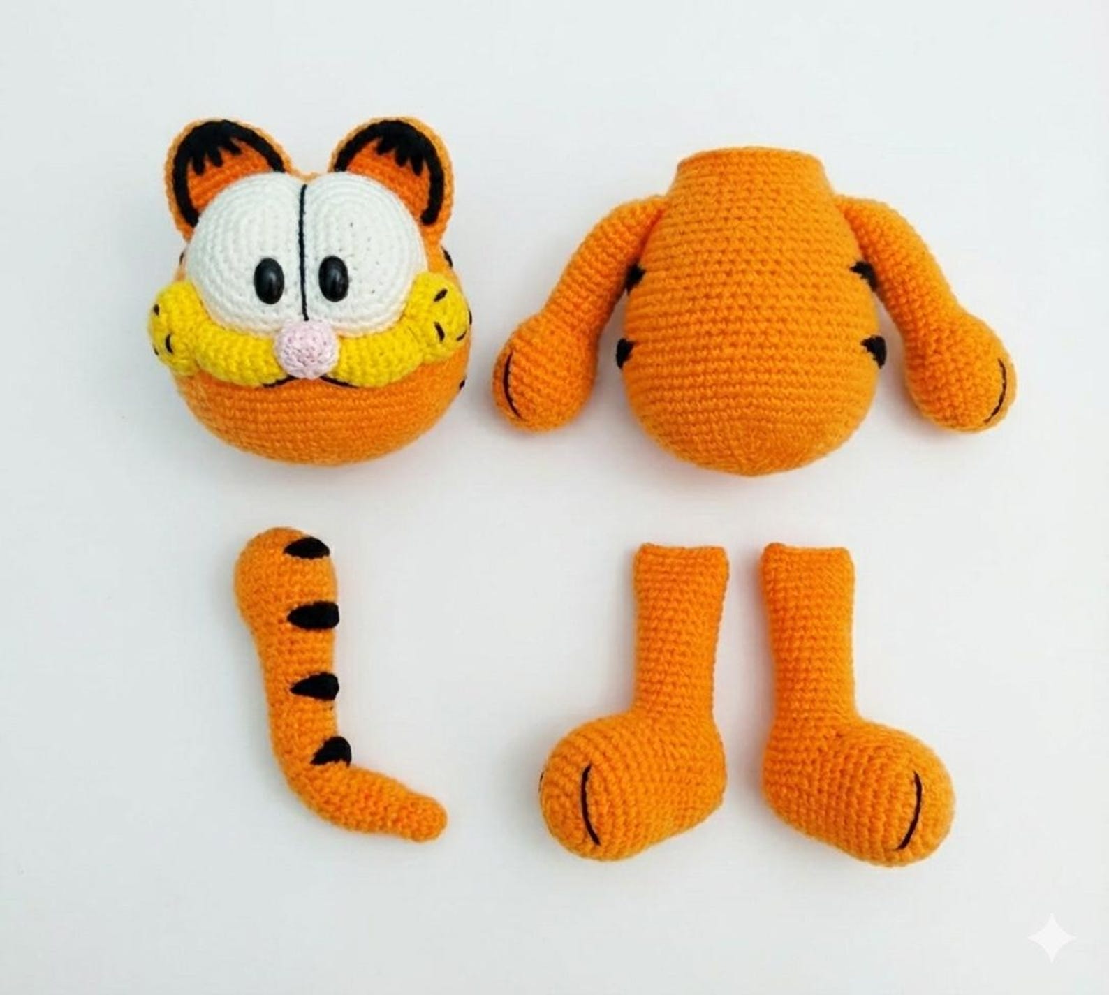 Orange Cat Amigurumi Crochet Pattern PDF – Sitting Cat Toy, Instant ...