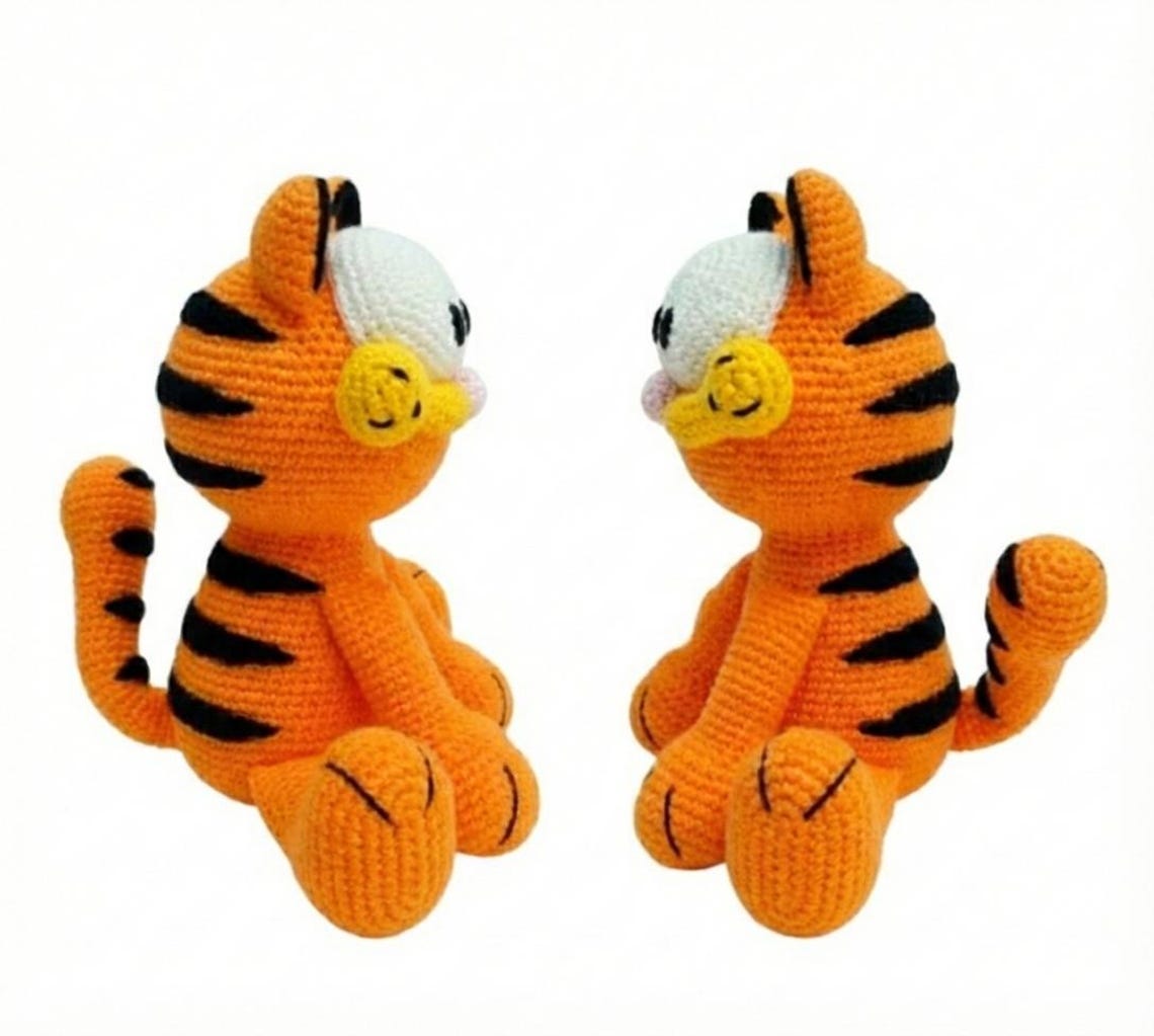 Orange Cat Amigurumi Crochet Pattern PDF – Sitting Cat Toy, Instant ...
