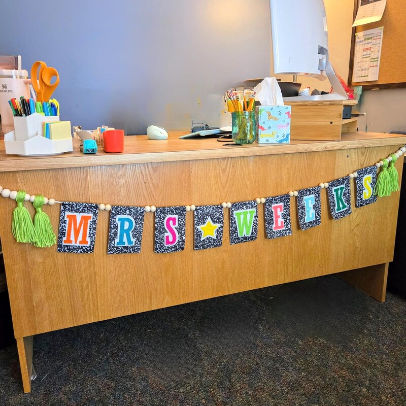 Teacher Name Banner - Etsy