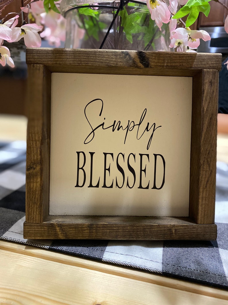 Rustic Farmhouse Wood Square Signhome Decorfarmhouse - Etsy