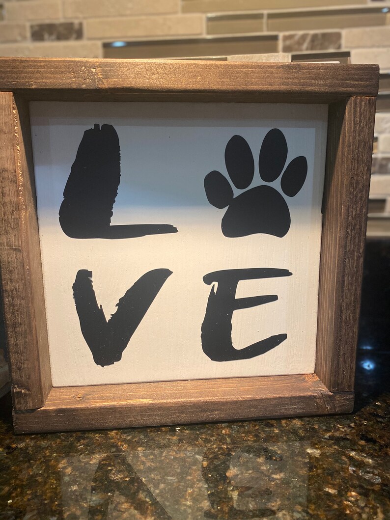 Dog Signrustic Farmhouse White Wall Hanging Dog Signhome | Etsy