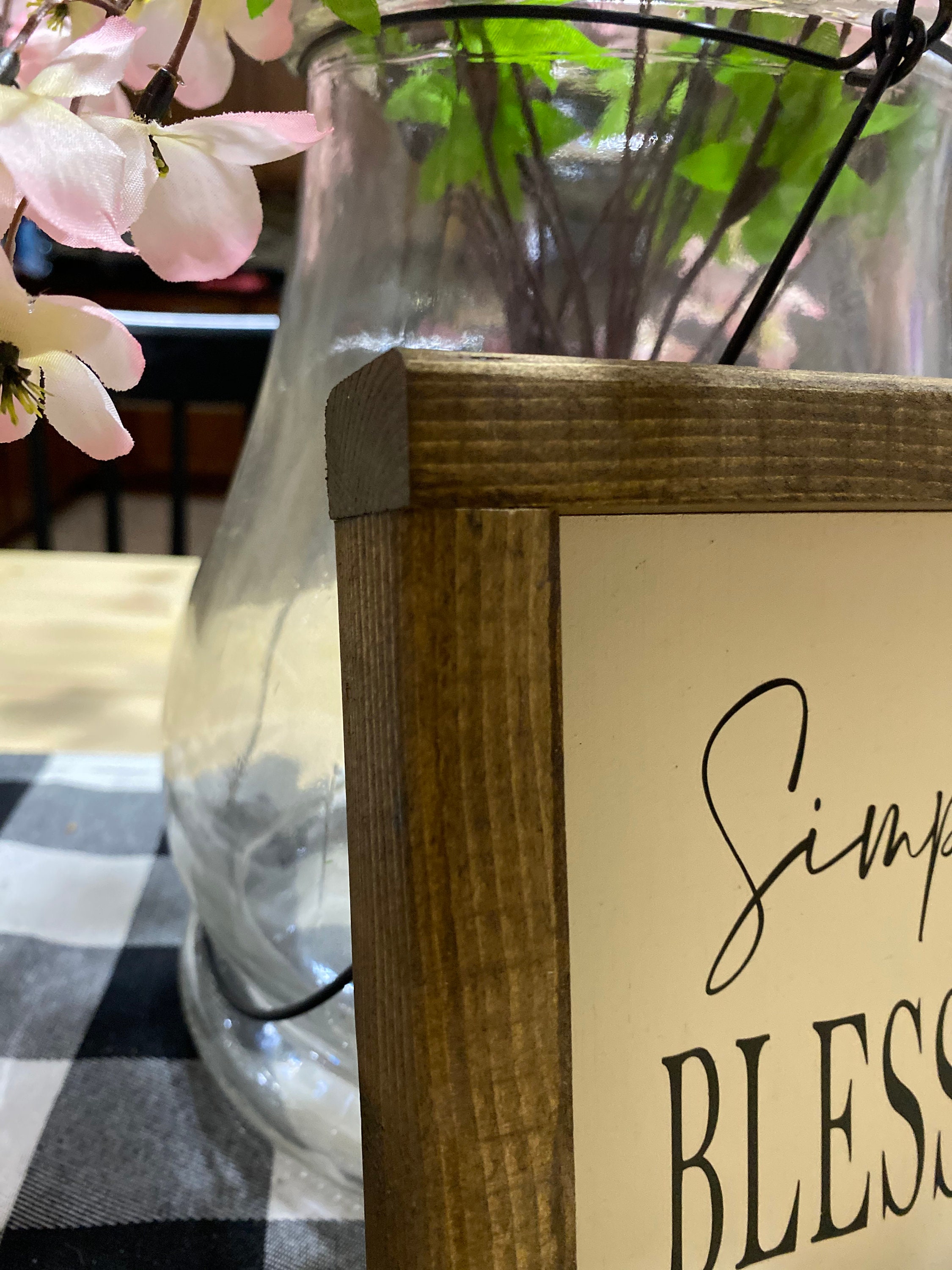 Rustic Farmhouse Wood Square Signhome Decorfarmhouse - Etsy