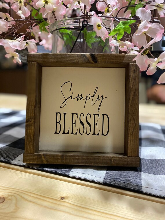 Rustic Farmhouse Wood Square Signhome Decorfarmhouse | Etsy