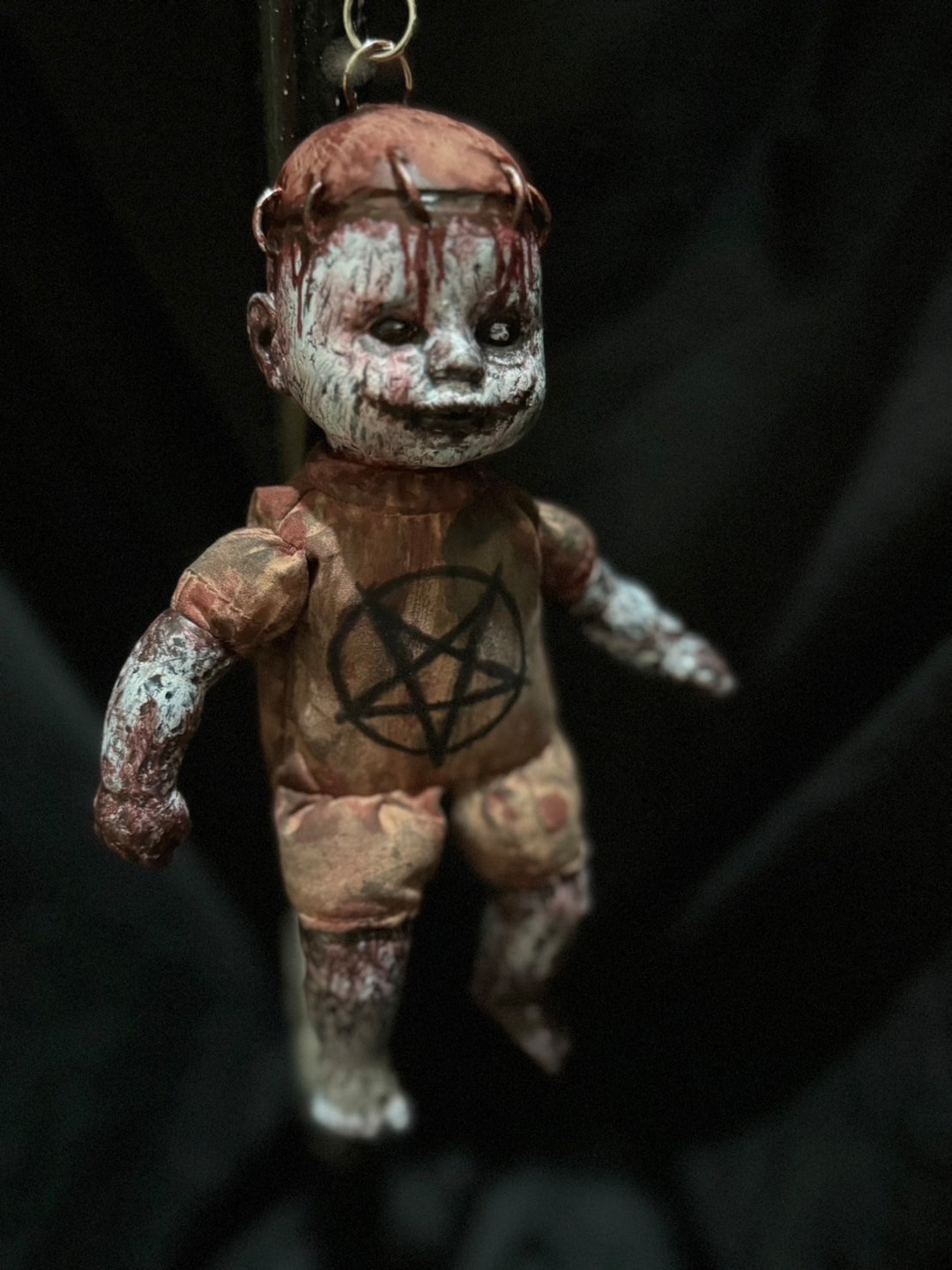 Mini Scary! Mini Satan Monster Killer Die Doll Keychain Style Creepy ...