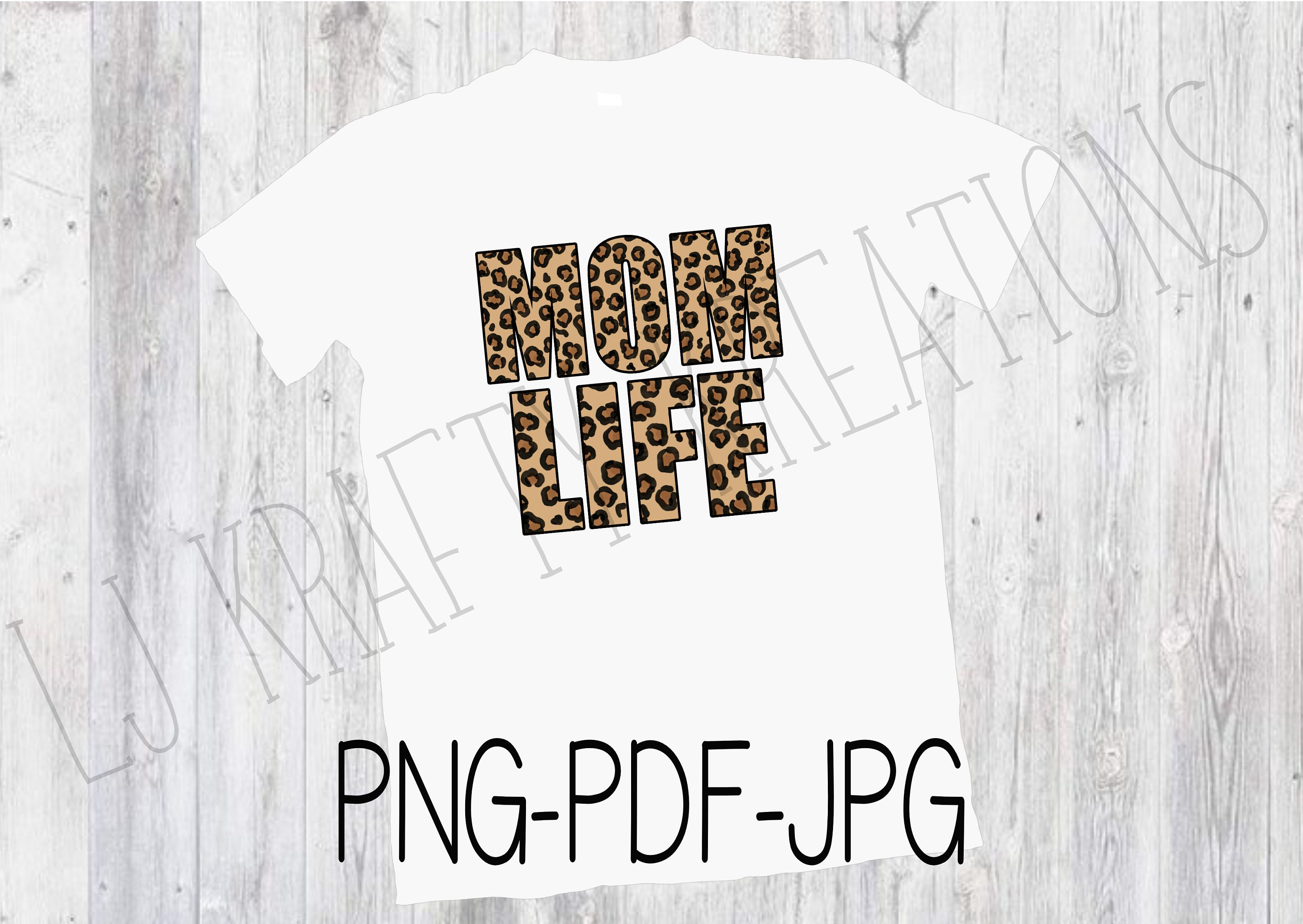 Leopard Mom Life PNG PDF and JPG Leopard png digital | Etsy
