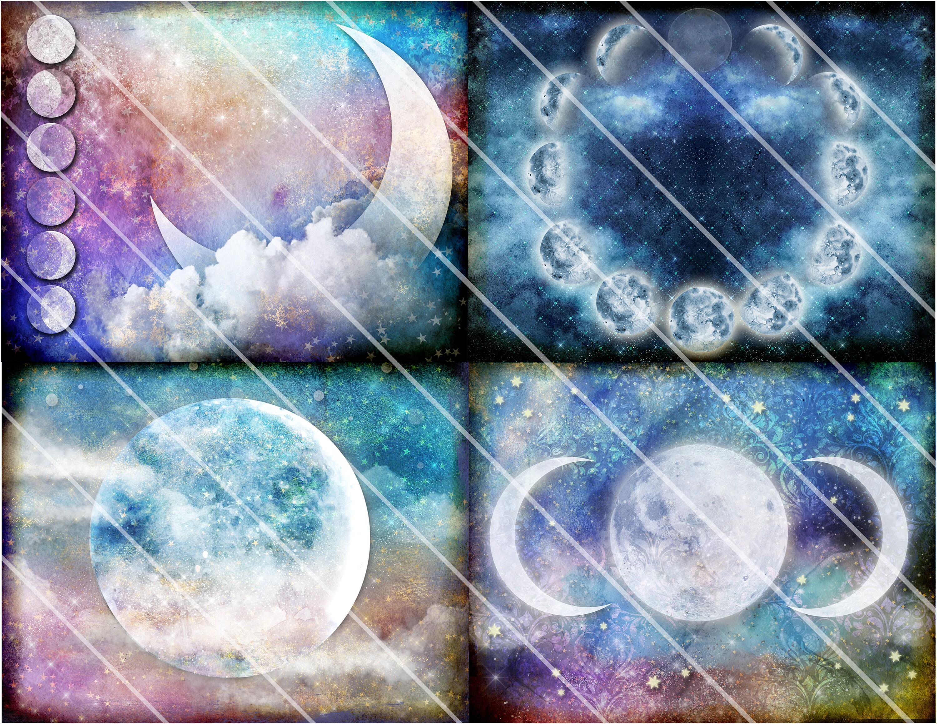 Moon Child Digital Journal Kit, Zodiac Journal Kit, Astrology Digital ...