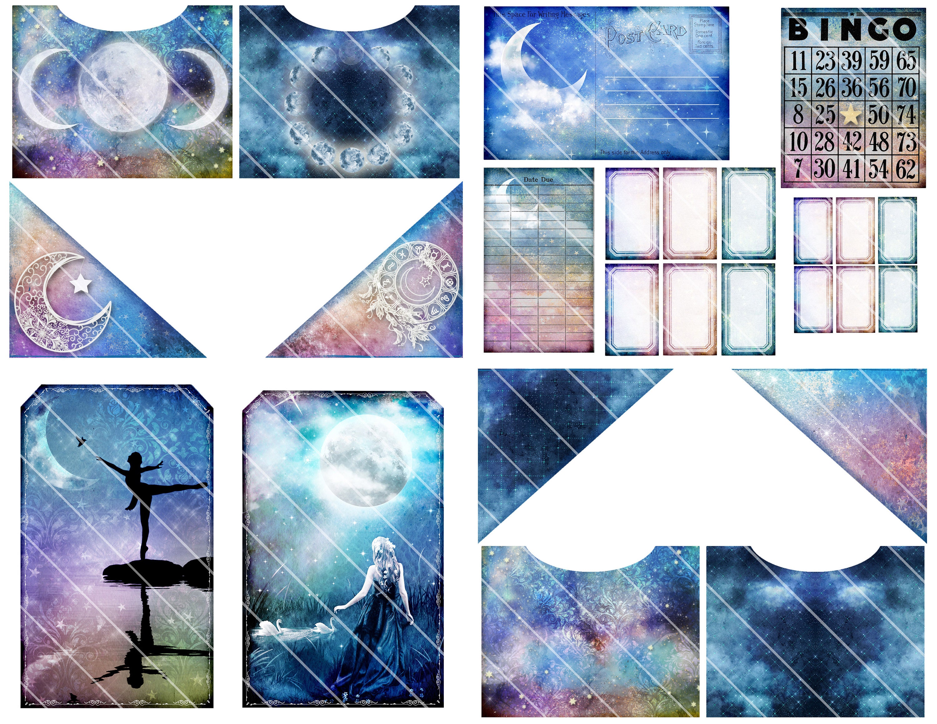 Moon Child Digital Journal Kit, Zodiac Journal Kit, Astrology Digital ...