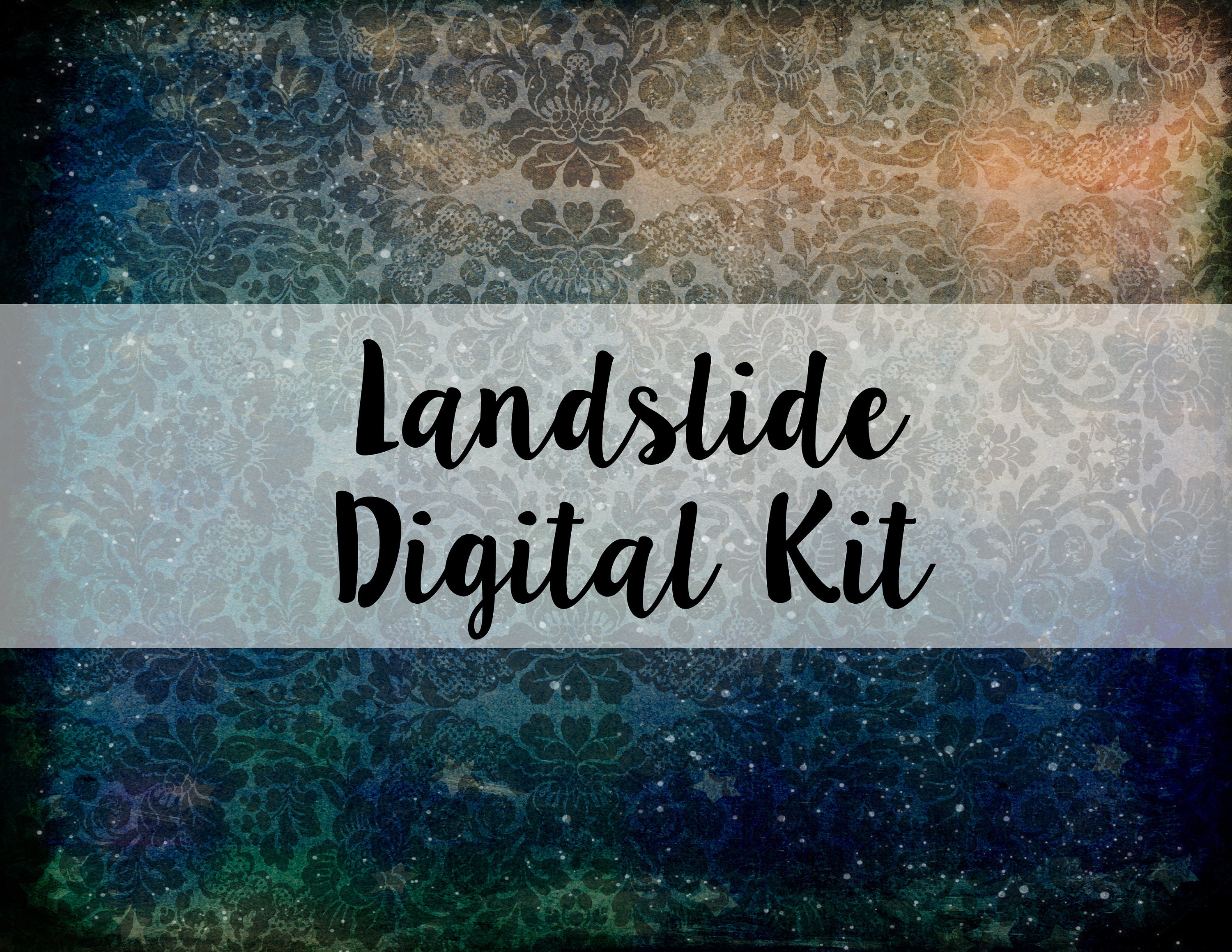 Landslide Digital Kit Patterned Papers #1, Boho Junk Journal Kit ...