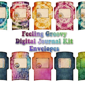 Feeling Groovy the Complete Collection Junk Journal Digital Papers, Tie ...